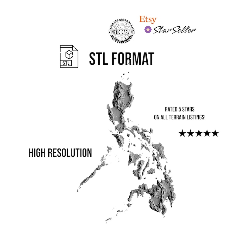 3d Map of Gulf - Etsy UK