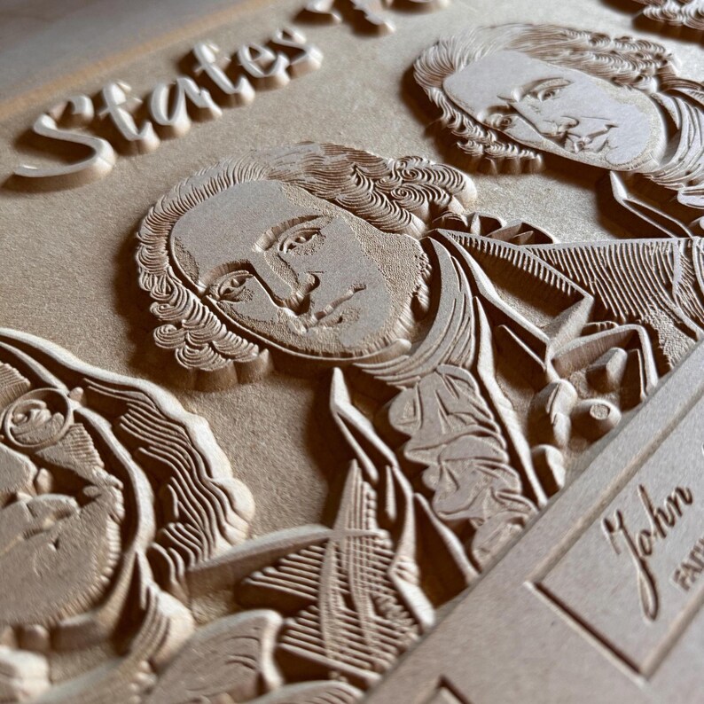 Founding Fathers SVG | CNC Laser Cut File, Wood Wall Art, Glowforge ...