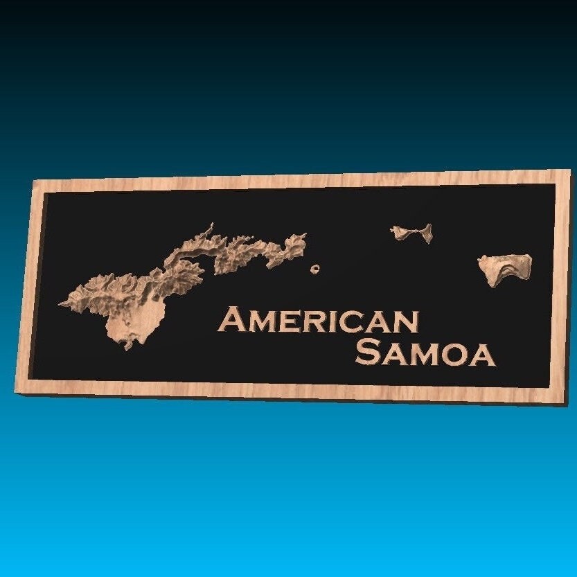 3D STL Model of American Samoa, USA for 3D Printing, CNC Woodworking - Etsy
