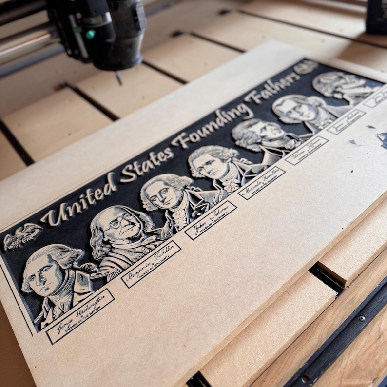 Founding Fathers SVG | CNC Laser Cut File, Wood Wall Art, Glowforge ...
