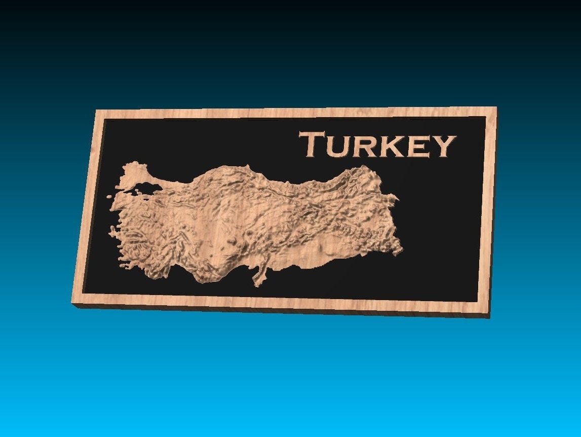 3D STL Model of Turkey for 3D Printing, CNC Woodworking - Etsy