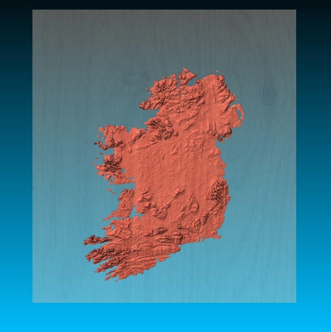 3D STL Model of Ireland for 3D Printing CNC Woodworking - Etsy