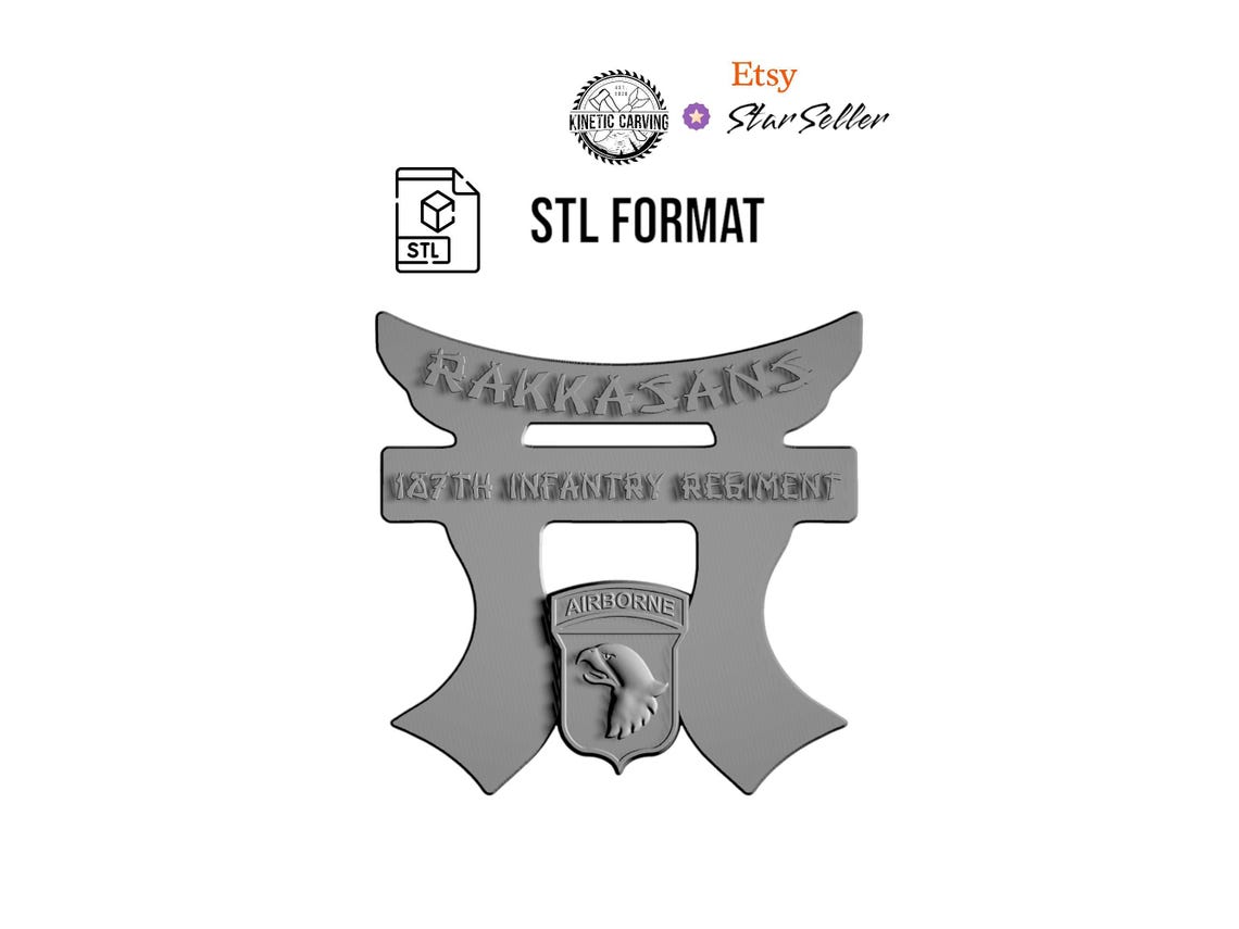 Rakkasans (101st Airborne) 3D STL File for Woodworking, CNC, Printing ...