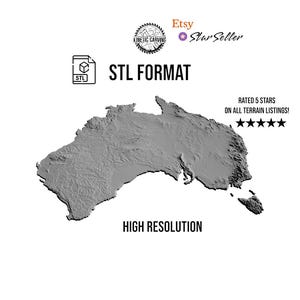 Australia 3D STL Model: CNC Woodworking, 3D Printing (digital Download ...