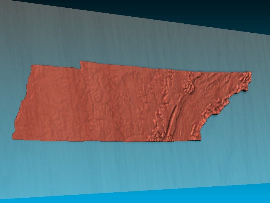 3D STL Model of Tennessee, USA for 3D Printing, CNC Woodworking - Etsy