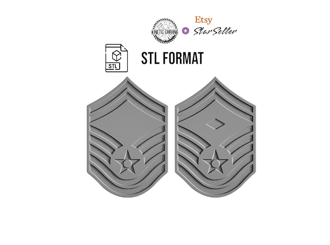 US Air Force Senior Master Sergeant Rank STL File: 3D Printing, CNC ...