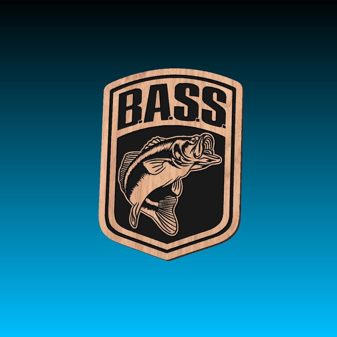 Bass Fishing Patch SVG File for Woodworking, CNC, Printing and Lasering ...