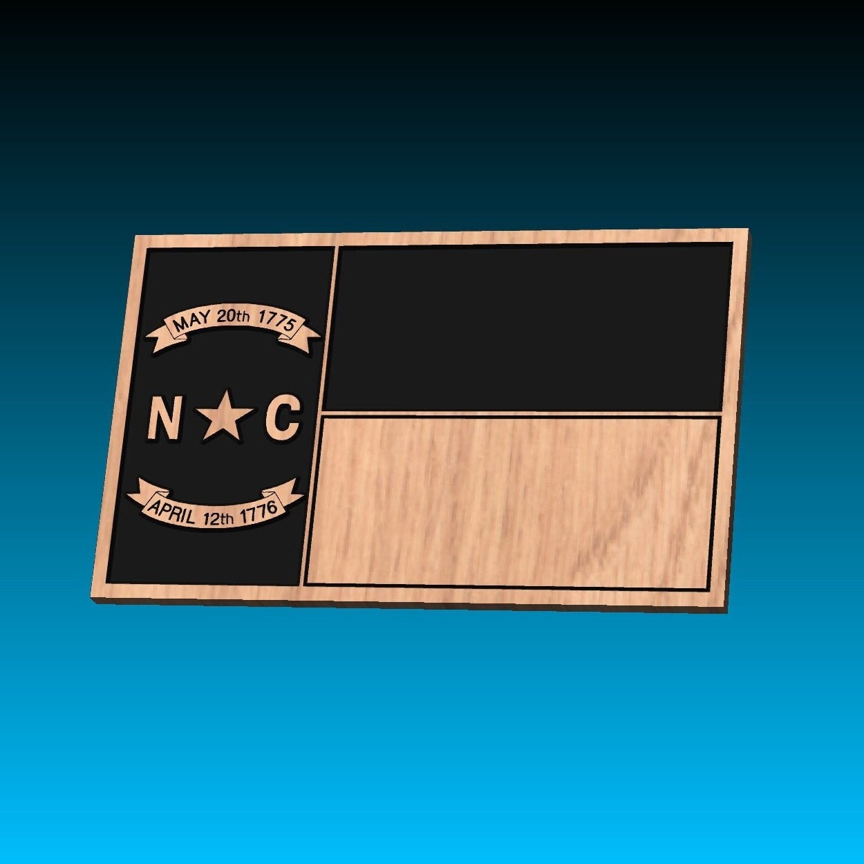 North Carolina State Flag SVG File for Woodworking CNC - Etsy