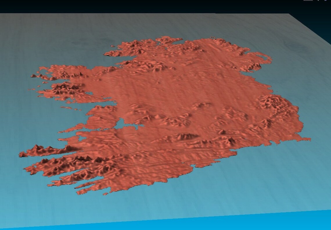 3D STL Model of Ireland for 3D Printing CNC Woodworking - Etsy