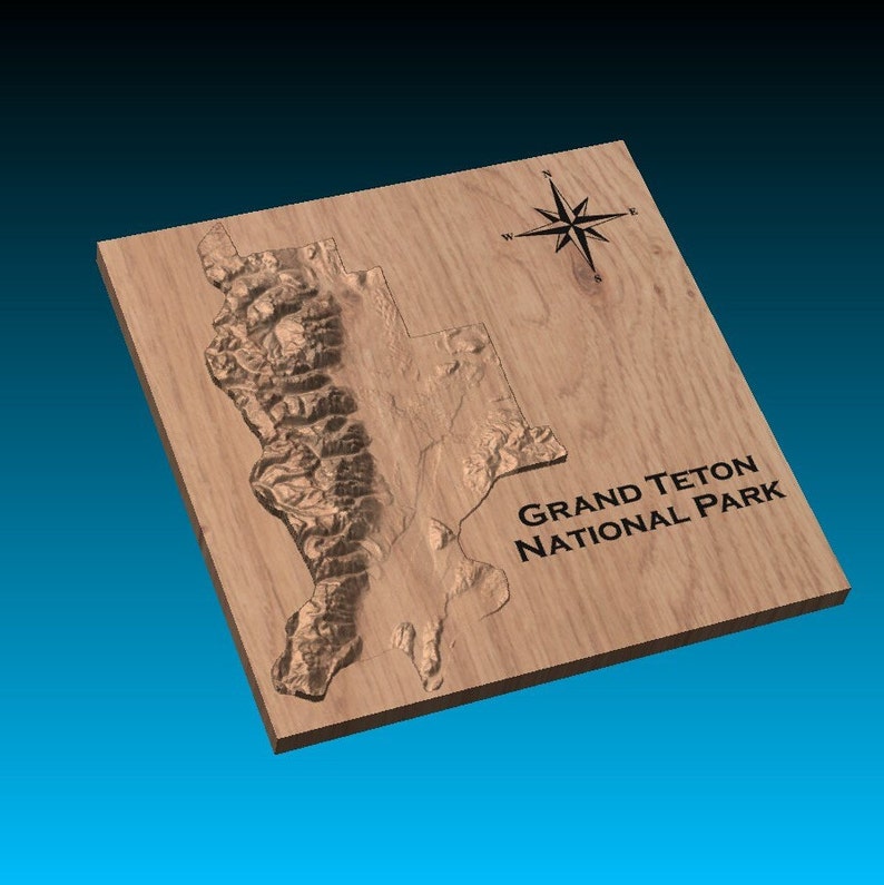 3D STL Model of Grand Teton National Park Wyoming, USA for 3D Printing ...