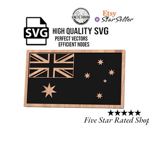 Australia Flag SVG File for Woodworking, CNC, Printing and Lasering ...