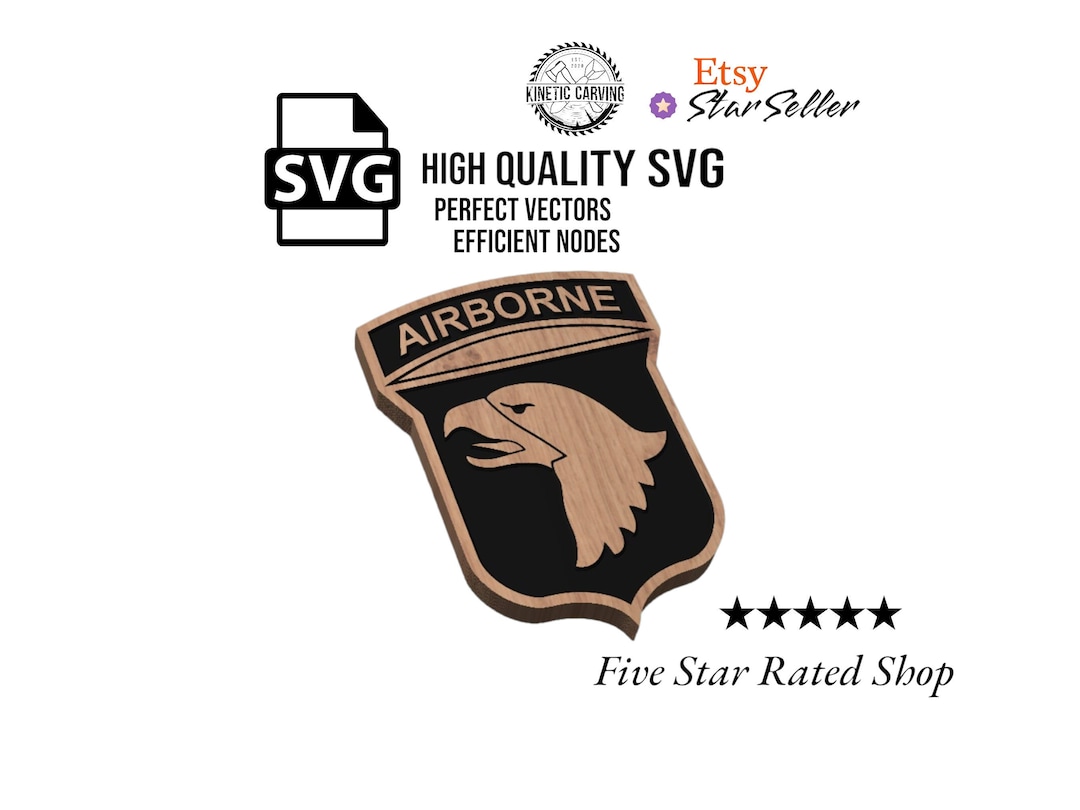 101st Airborne Division Logo SVG File: Military CNC, Laser Cut (digital ...