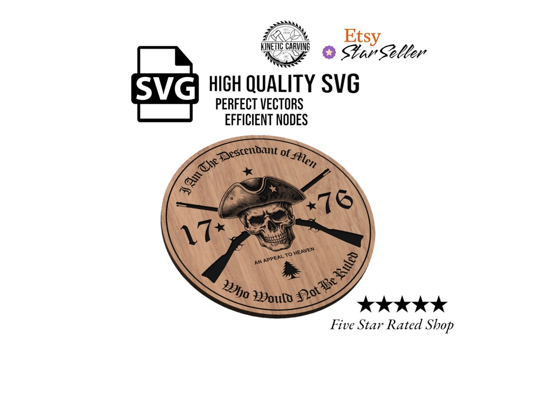 Appeal to Heaven 1776 SVG File: Laser Cut CNC Design (digital Download ...