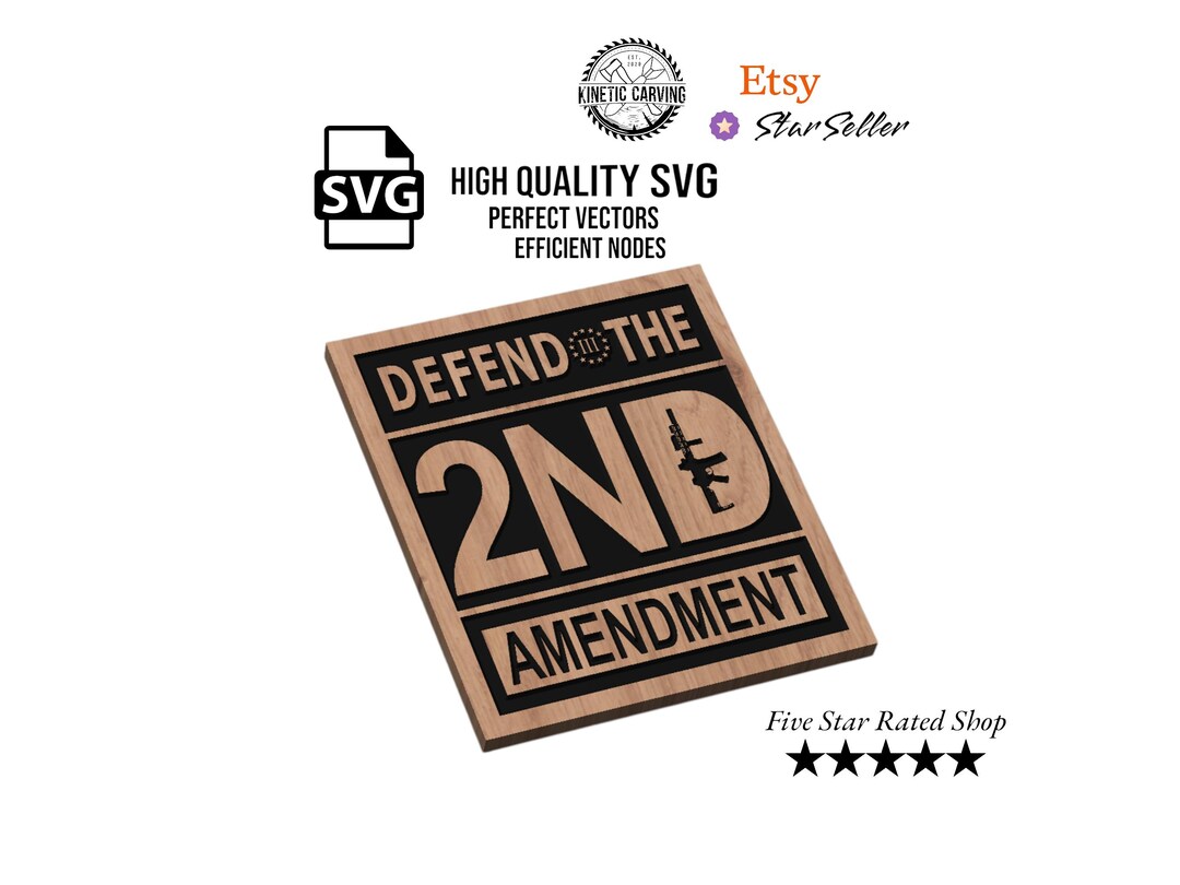 2nd Amendment SVG File: Laser Cut CNC Design (digital Download) - Etsy