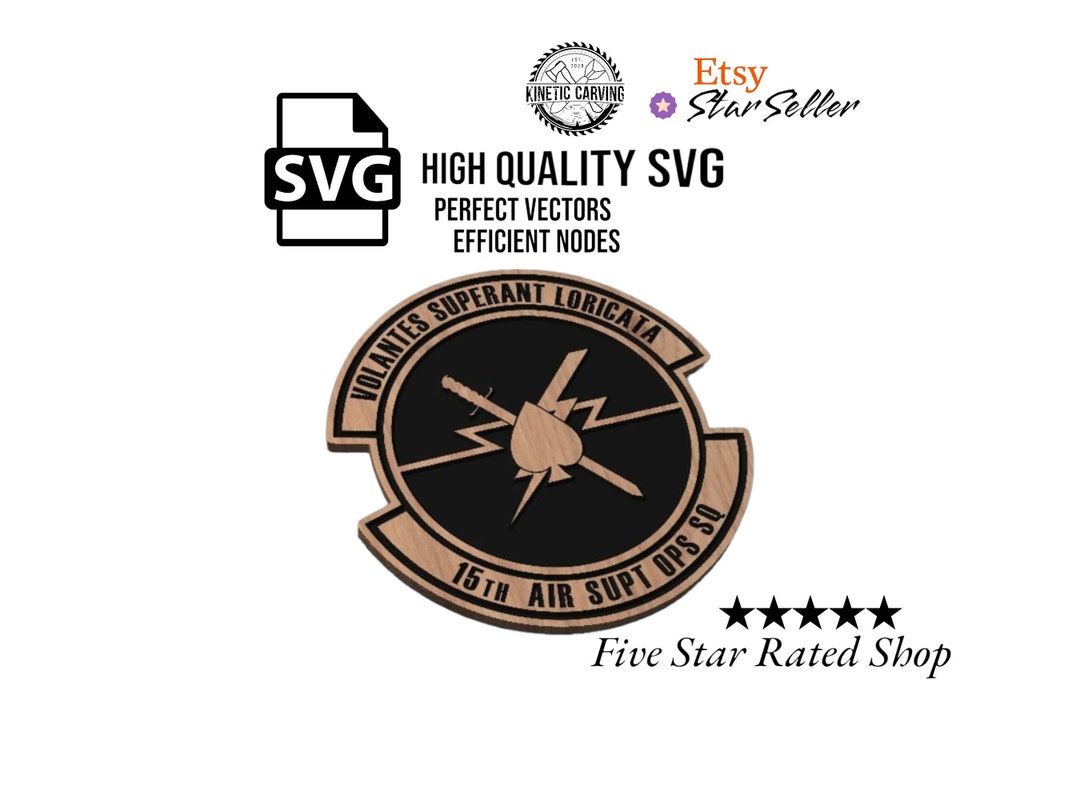 15th ASOS Patch SVG File: Military Laser Cut CNC (digital Download) - Etsy