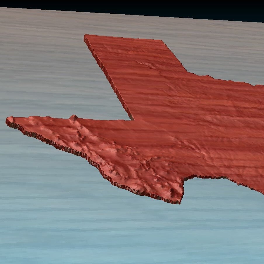3D STL Model of Texas USA for 3D Printing CNC Woodworking - Etsy