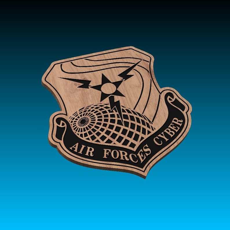 Air Forces Cyber Patch Military SVG File for Woodworking CNC - Etsy