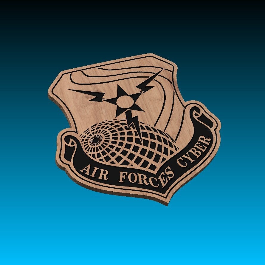 Air Forces Cyber Patch Military SVG File for Woodworking CNC - Etsy