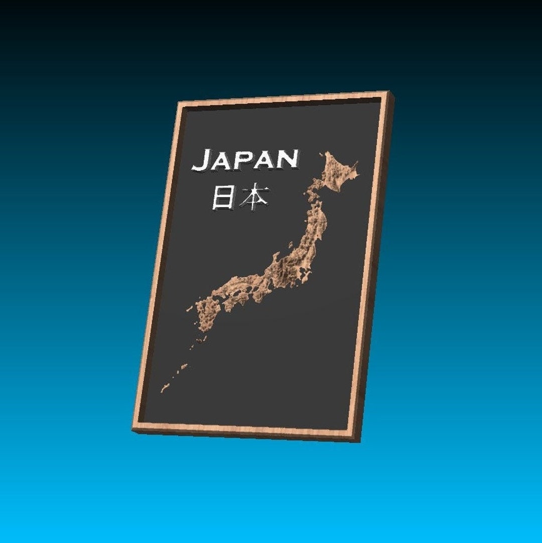 3D STL Model of Japan for 3D Printing, CNC Woodworking - Etsy