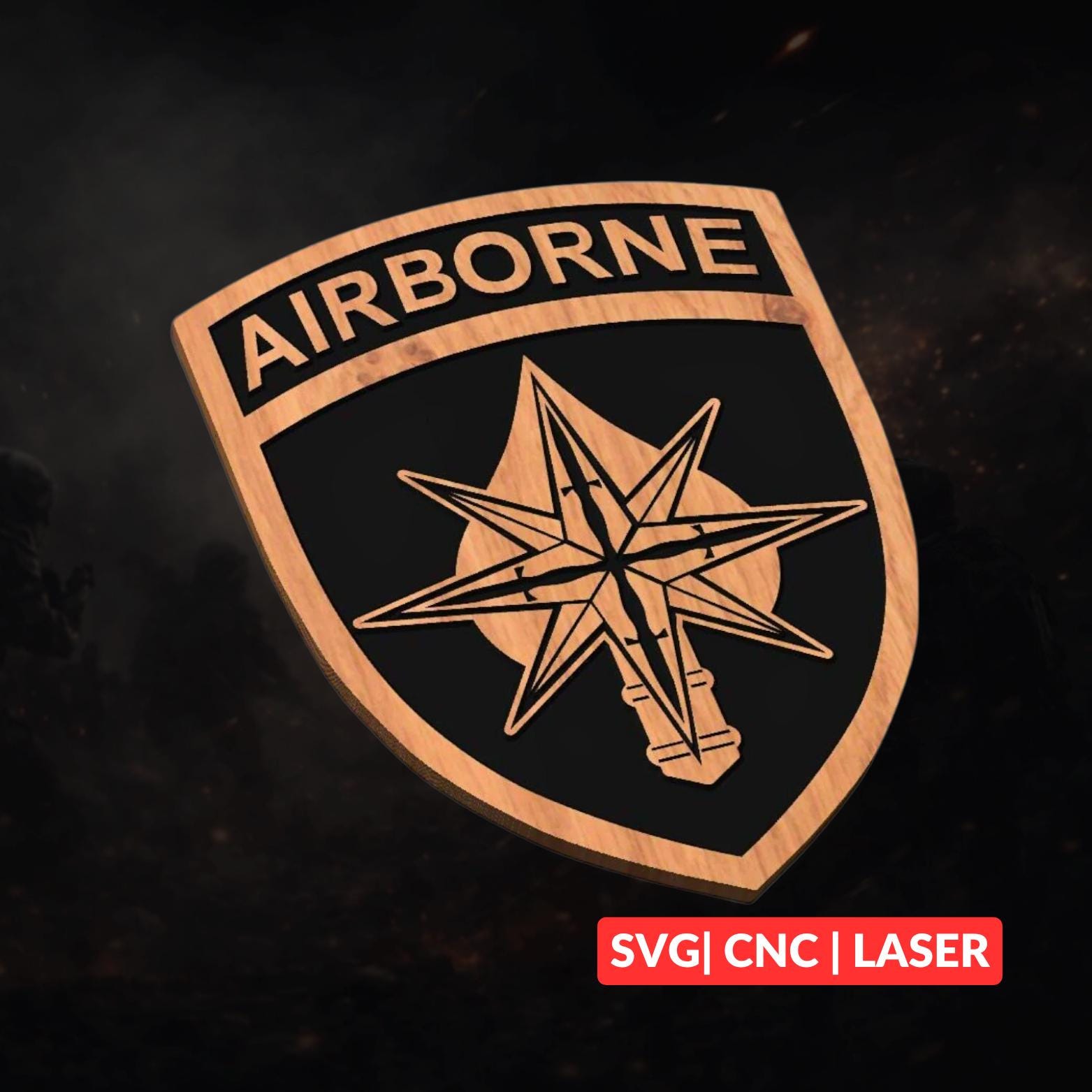 SOCNORTH Military Logo SVG | CNC Laser Cut File, Wood Wall Art ...