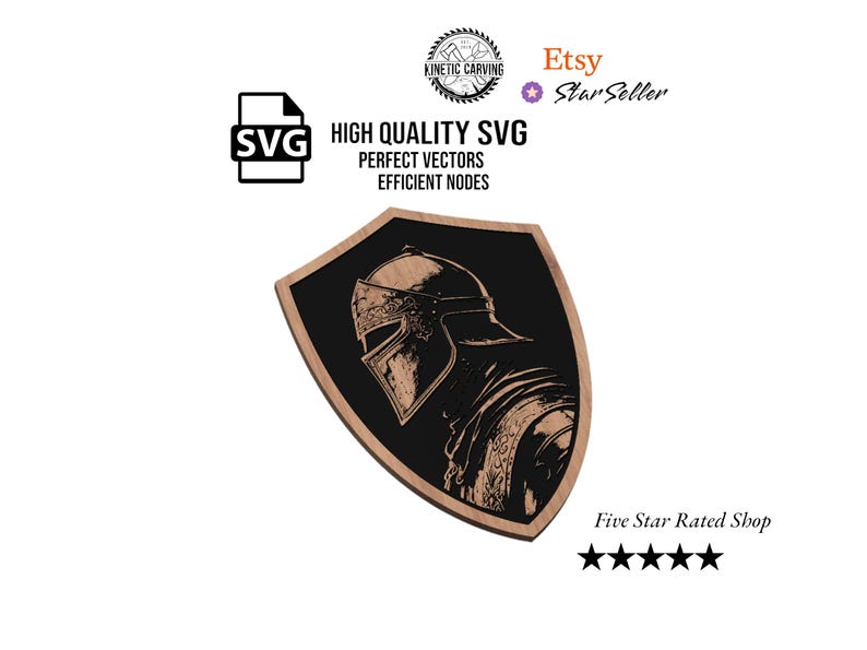 Knight Templar Shield SVG | CNC Laser Cut File, Wood Wall Art ...