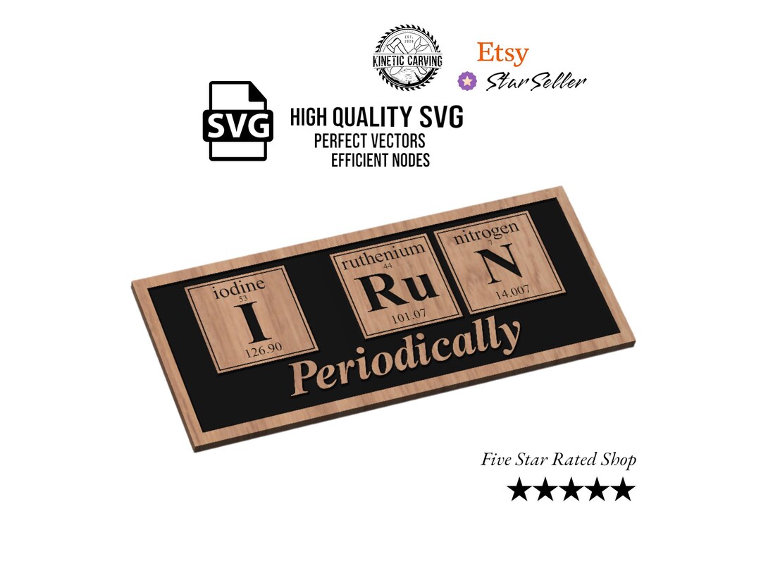 Funny Periodic Table SVG: I Run Periodically Science Joke Vector ...