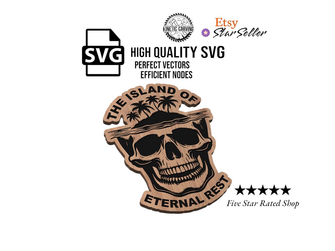 Skull Island SVG File for Woodworking, CNC, Printing and Lasering - Etsy