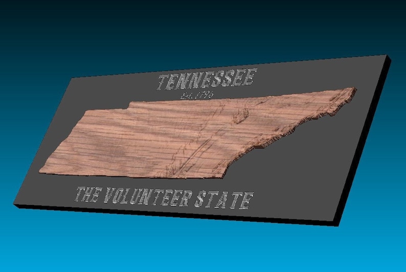 3D STL Model of Tennessee USA for 3D Printing CNC | Etsy