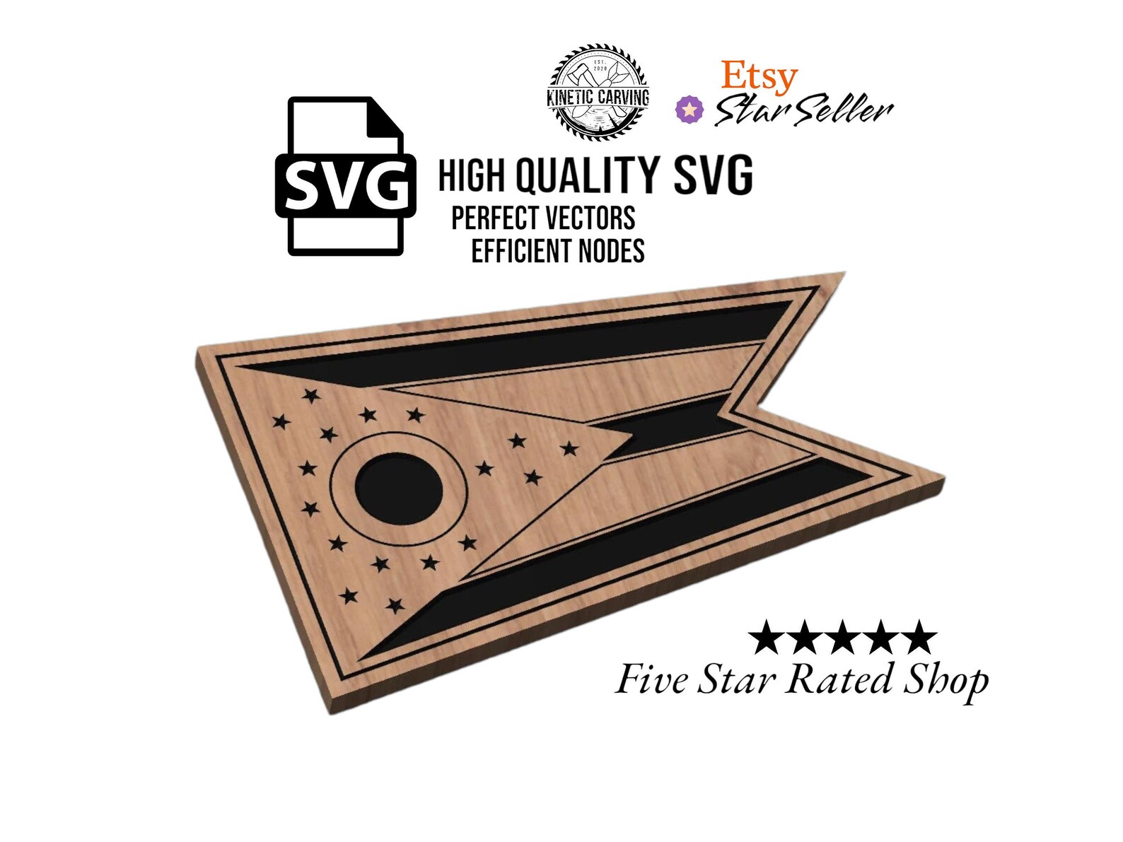 Ohio State Flag SVG | CNC Laser Cut File, Wood Wall Art, Glowforge ...