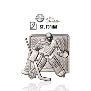 Hockey Goalie File STL | 3D CNC Carving File, Wood Relief Art, 3D ...
