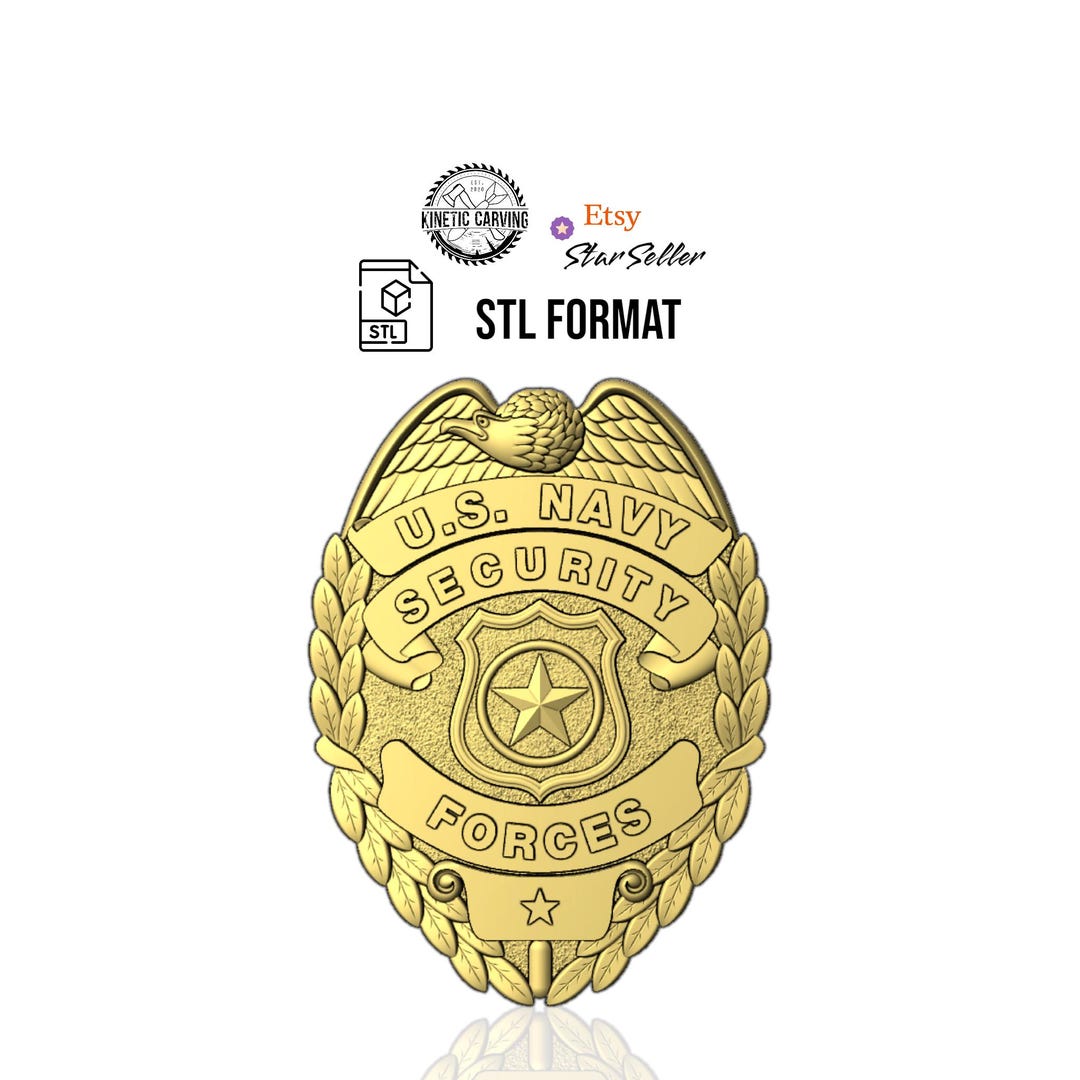 U.S. Navy Security Forces Badge STL – for Military Display or Plaques ...