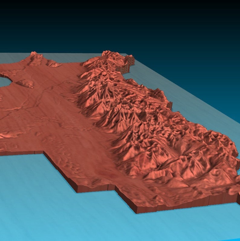 3D STL Model of Grand Teton National Park Wyoming, USA for 3D Printing ...