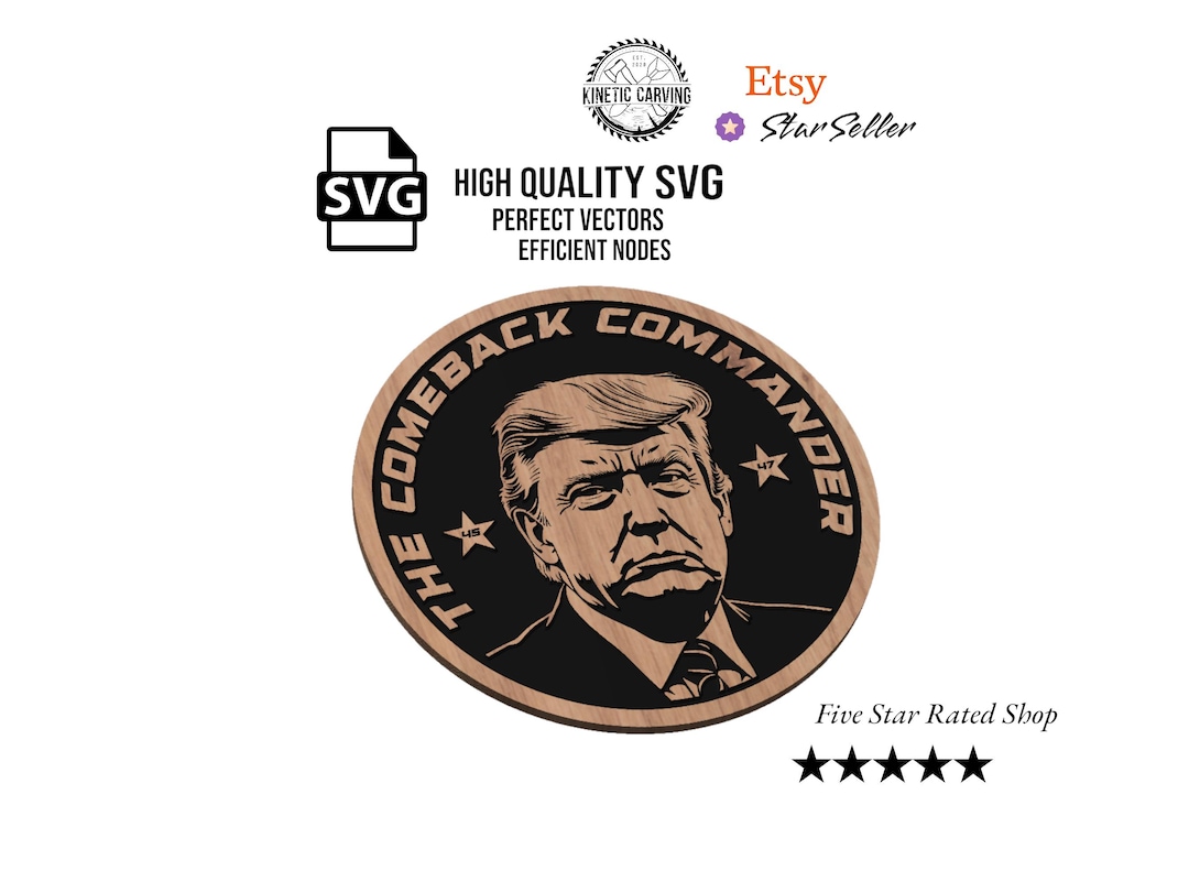 President Trump 45 47 SVG File for Woodworking, CNC, Printing and ...