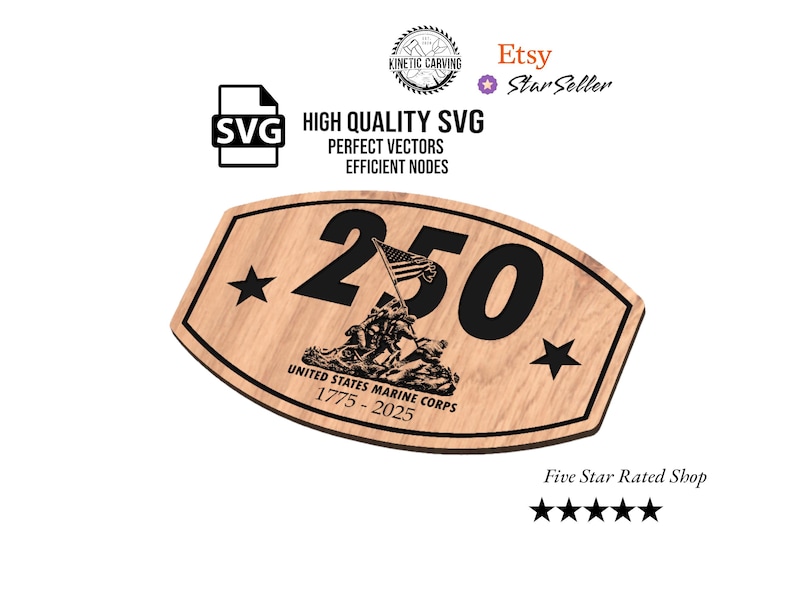 USMC 250th Anniversary Bundle SVG | CNC Laser Cut File, Wood Wall Art ...