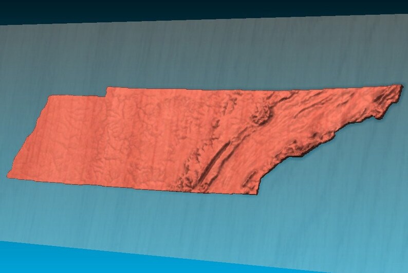 3D STL Model of Tennessee, USA for 3D Printing, CNC Woodworking - Etsy