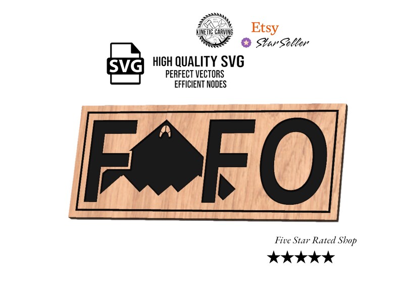 FAFO B-2 Bomber SVG | CNC Laser Cut File, Wood Wall Art, Glowforge ...