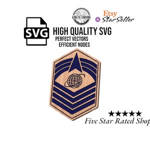 Space Force Enlisted Military Ranks SVG File for Woodworking, CNC ...