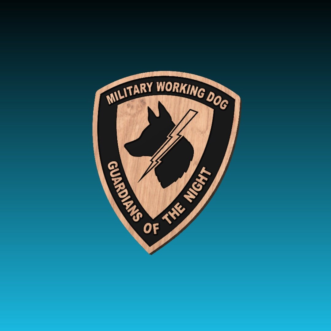 Military Working Dog MWD SVG File for Woodworking, CNC, Printing and ...