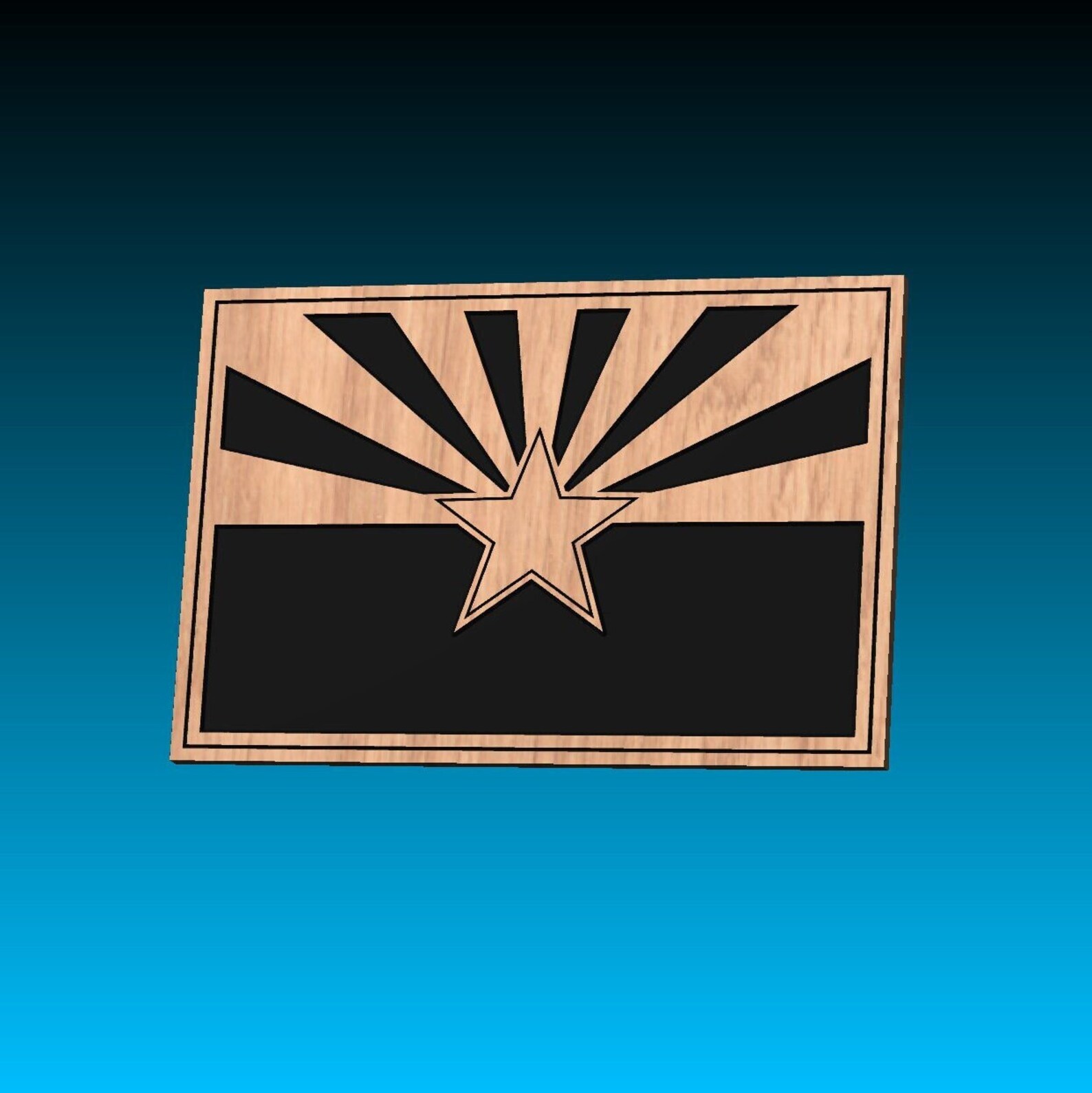 Arizona State Flag SVG File for Woodworking, CNC, Printing and Lasering ...