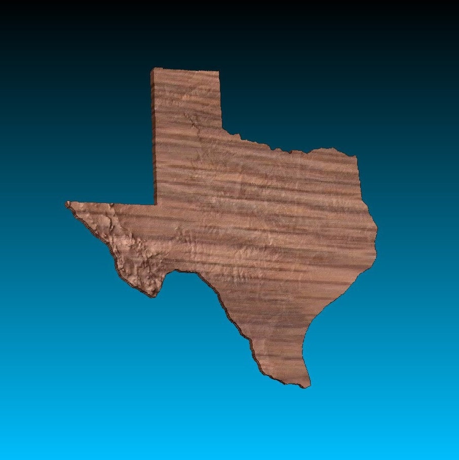 3D STL Model of Texas USA for 3D Printing CNC Woodworking - Etsy