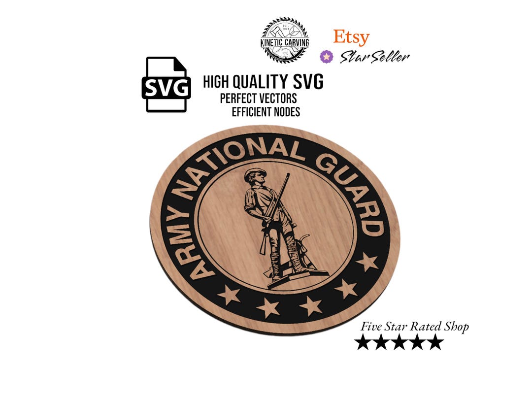 National Guard Military SVG File for Woodworking, CNC, Printing and ...