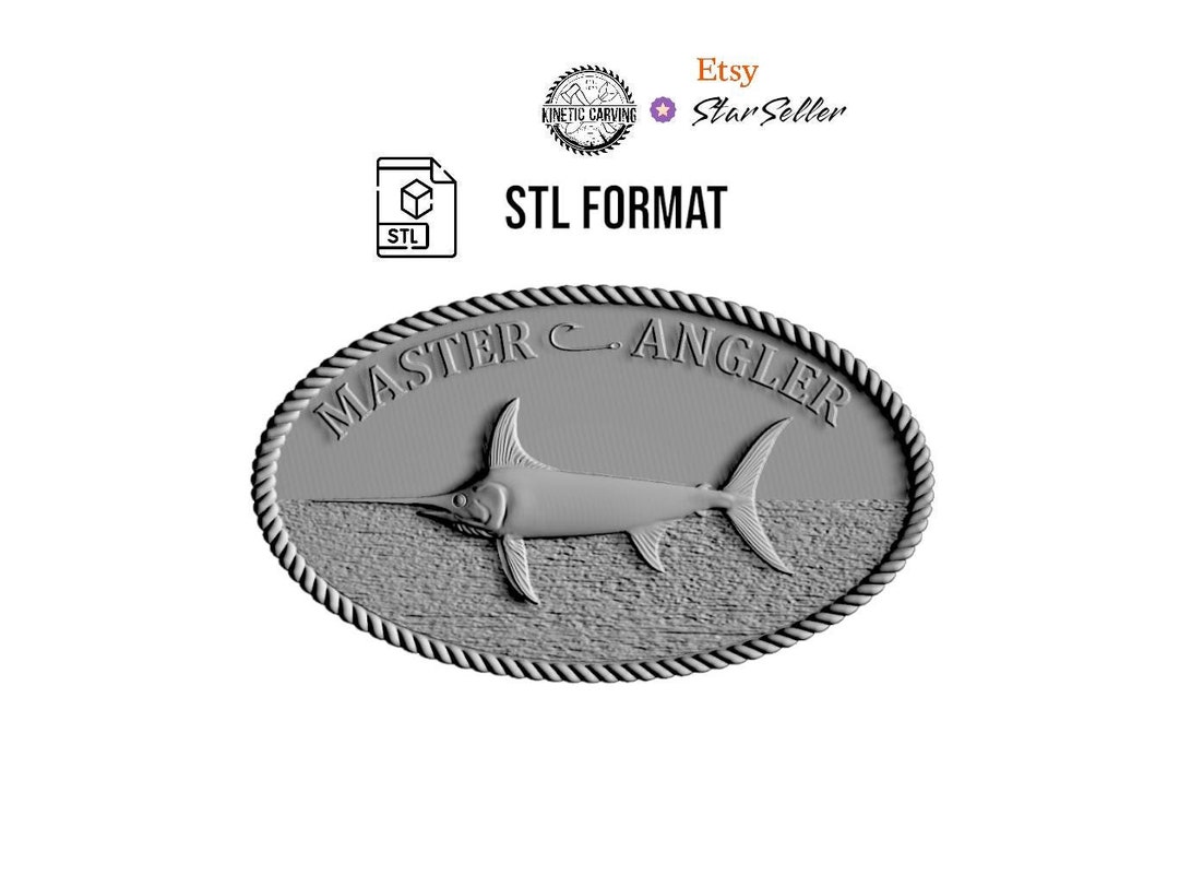 Fishing Master Angler 3D STL File for Woodworking, CNC, Printing and ...