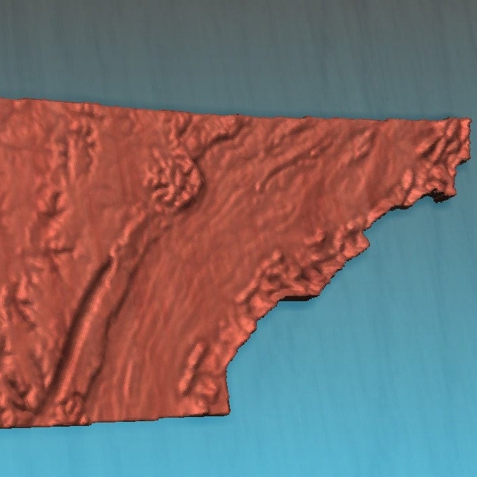 3D STL Model of Tennessee, USA for 3D Printing, CNC Woodworking - Etsy