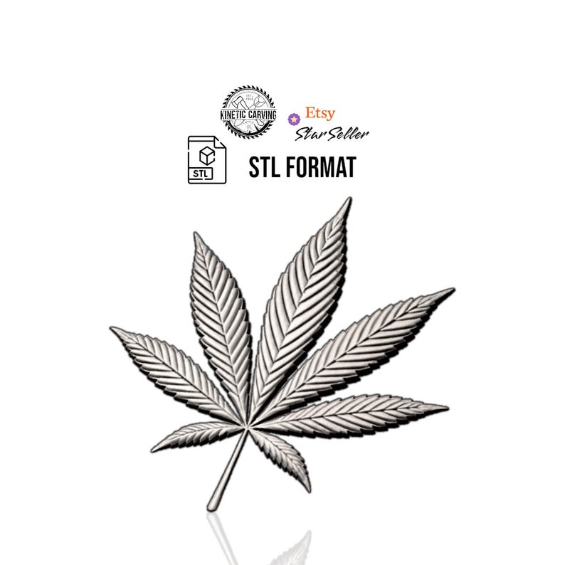 Cannabis Leaf STL File | CNC Carving, 3D Printing, Laser Engraving ...