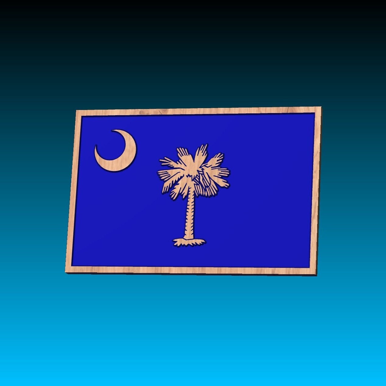 South Carolina State Flag SVG File for Woodworking, CNC, Printing and ...
