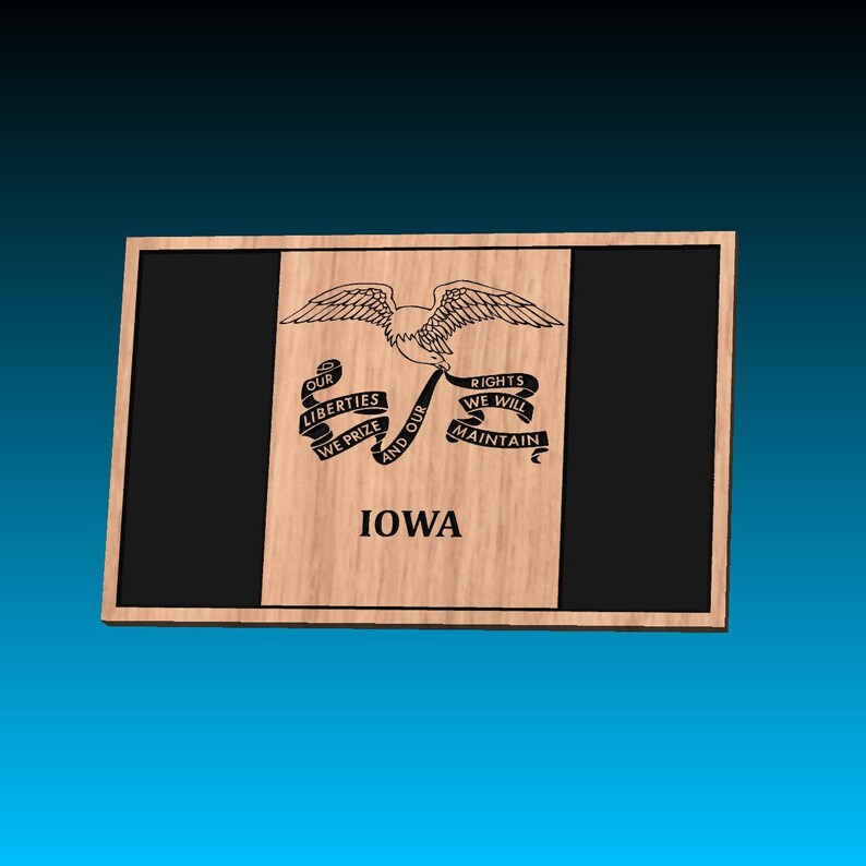 Iowa State Flag SVG File for Woodworking, CNC, Printing and Lasering - Etsy