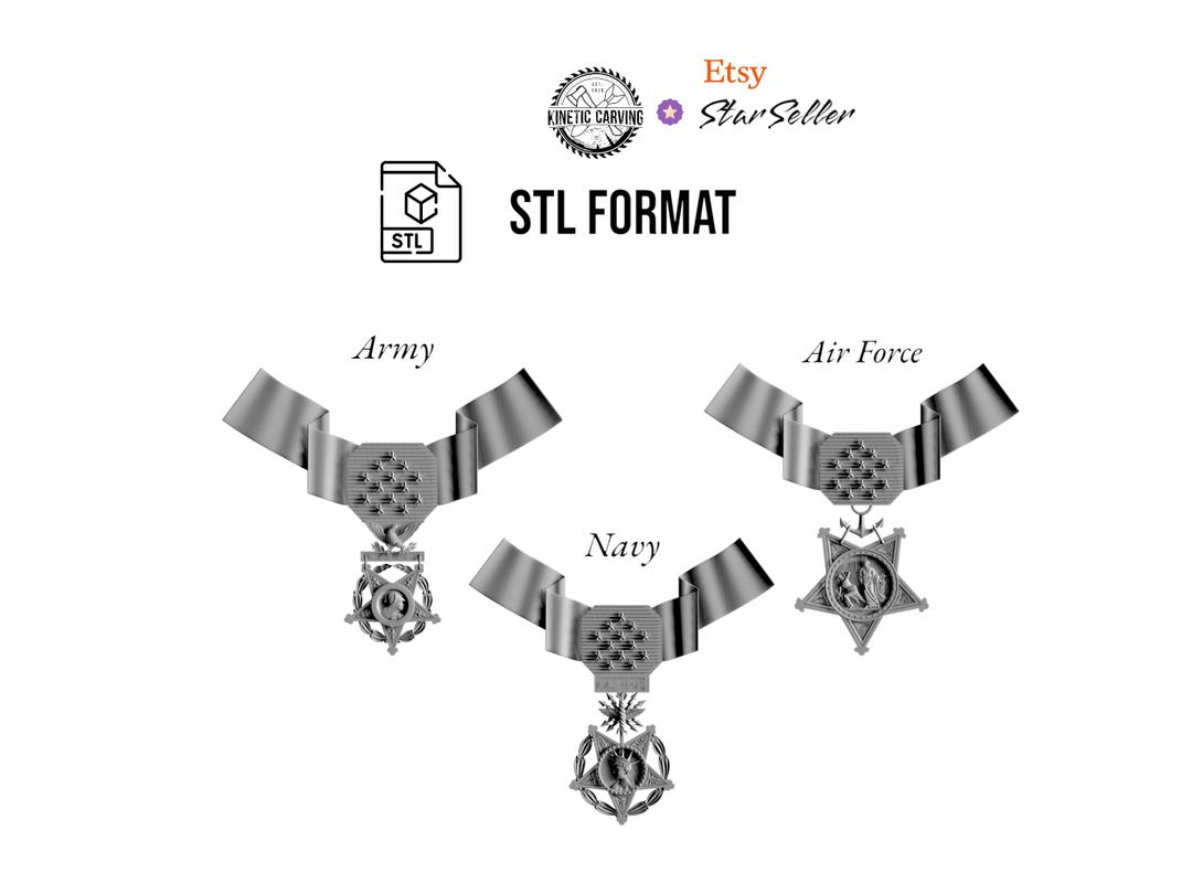 United States Military Medal of Honor Awards STL File for Woodworking ...