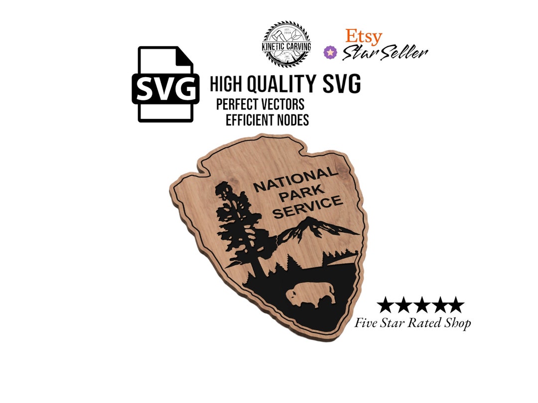 National Park Service SVG File for Woodworking, CNC, Printing and ...
