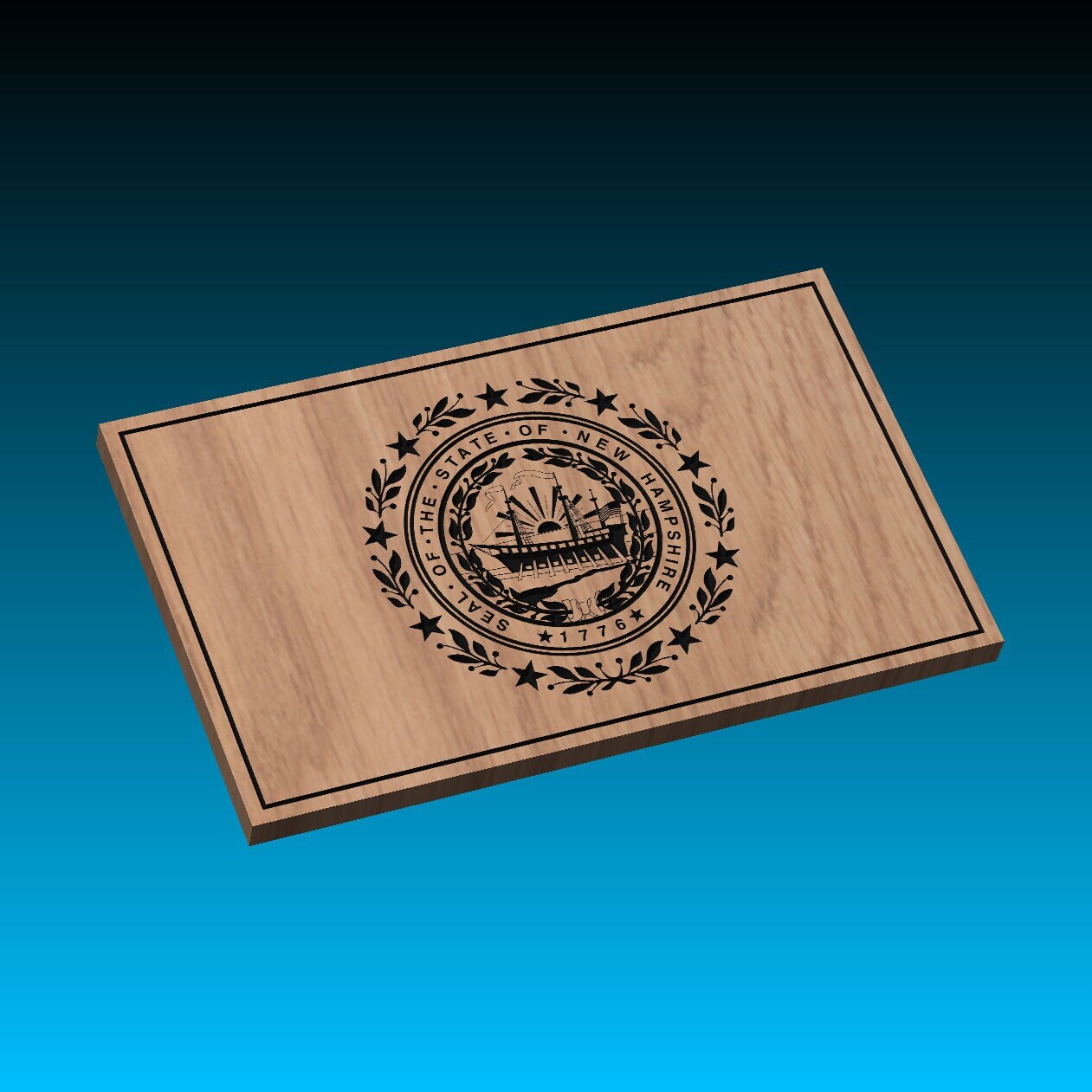 New Hampshire State Flag SVG File for Woodworking, CNC, Printing and ...