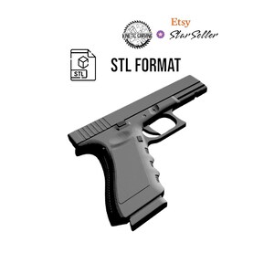 3D STL Model Glock Handgun STL File for CNC Woodworking & 3-D Printing ...